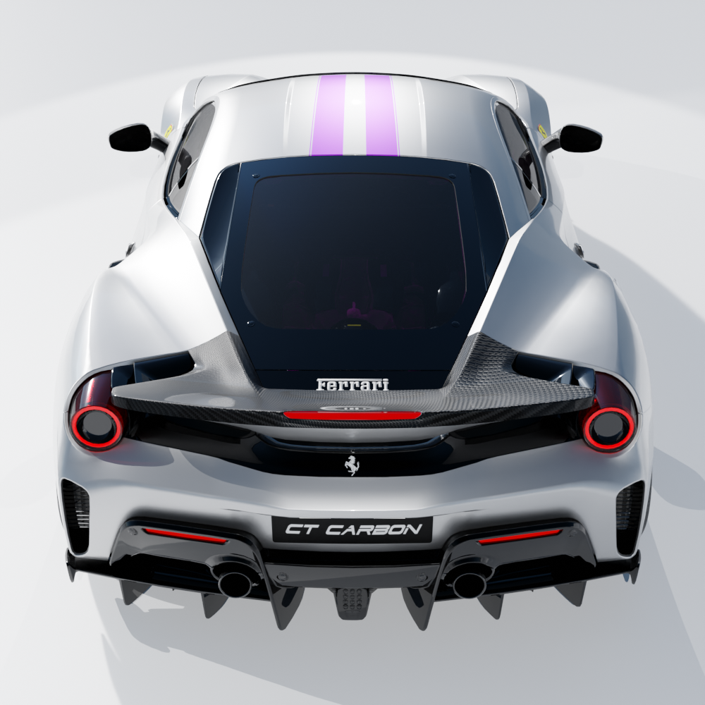 FERRARI 488 PISTA CARBON FIBRE SPOILER - CT DESIGN | CT CARBON – Aero Elite